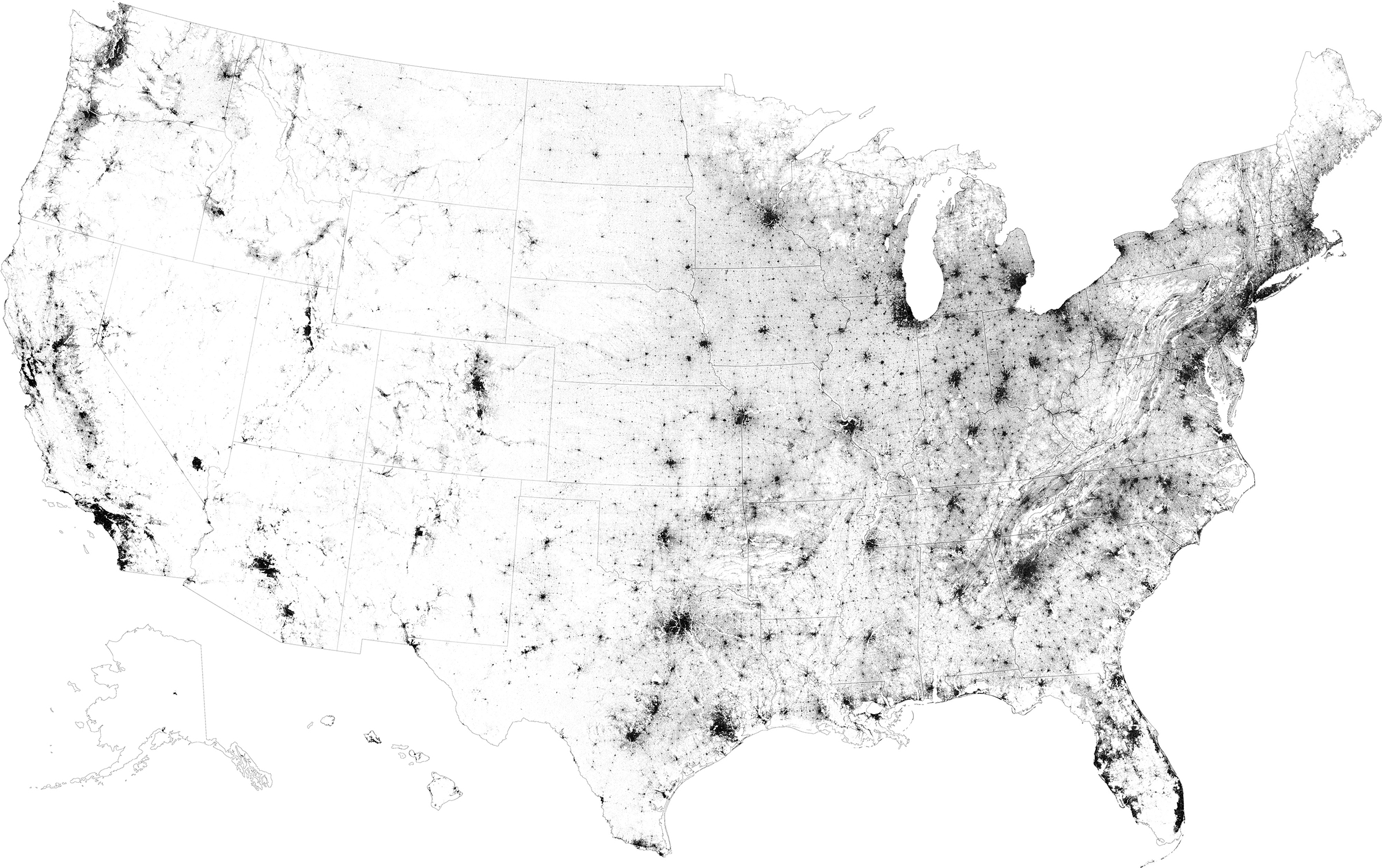 What's hidden in the New York Times maps of all the buildings in America?