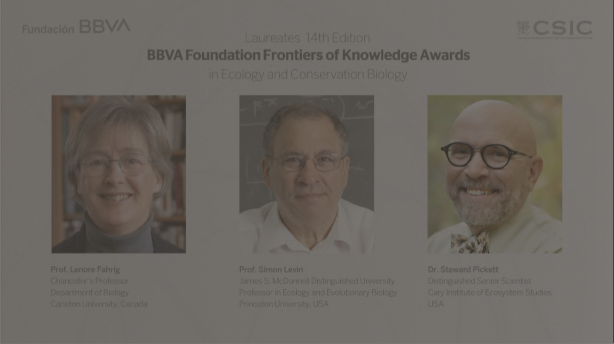 Cary's Steward Pickett receives Frontiers of Knowledge Award